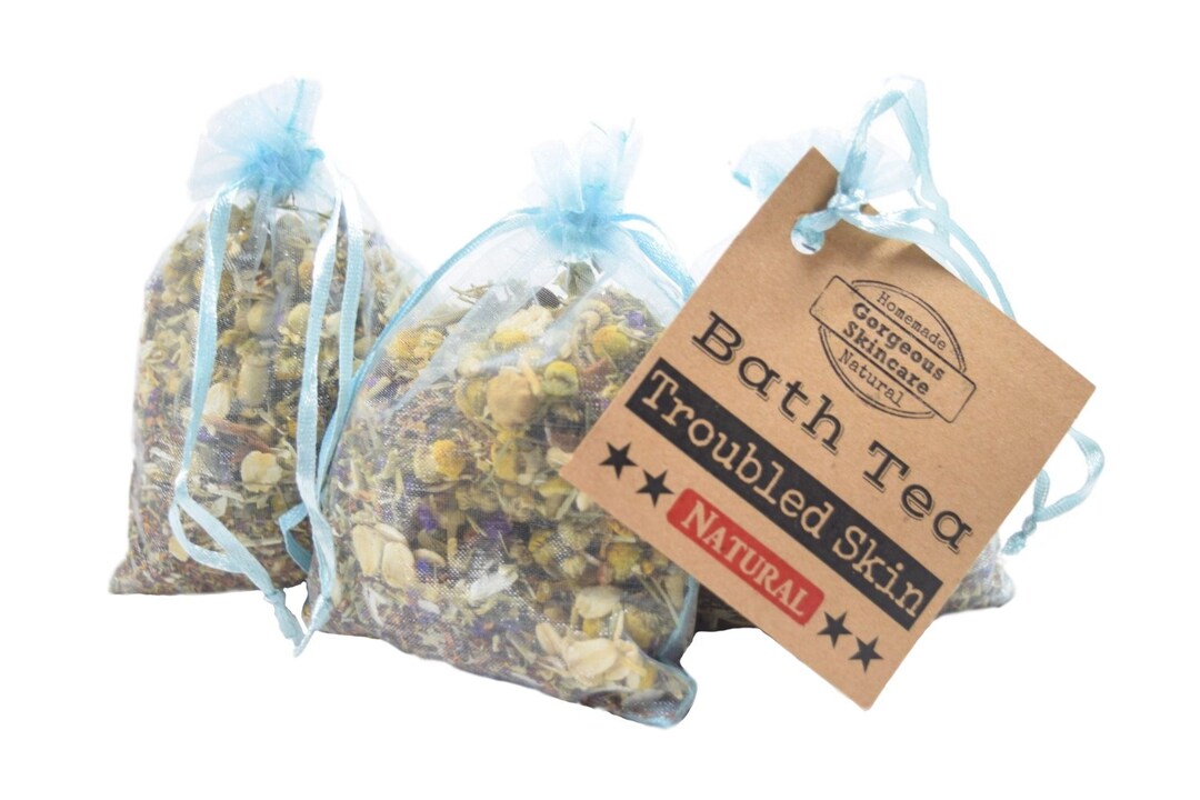 Troubled Skin Bath Tea Bag - Tub Tea, Floral Bath Soak, Relaxation Body ...