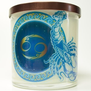 Cancer Zodiac Candle Natural Soy Candle, 12 Oz Glass Soy Candle, Gift ...