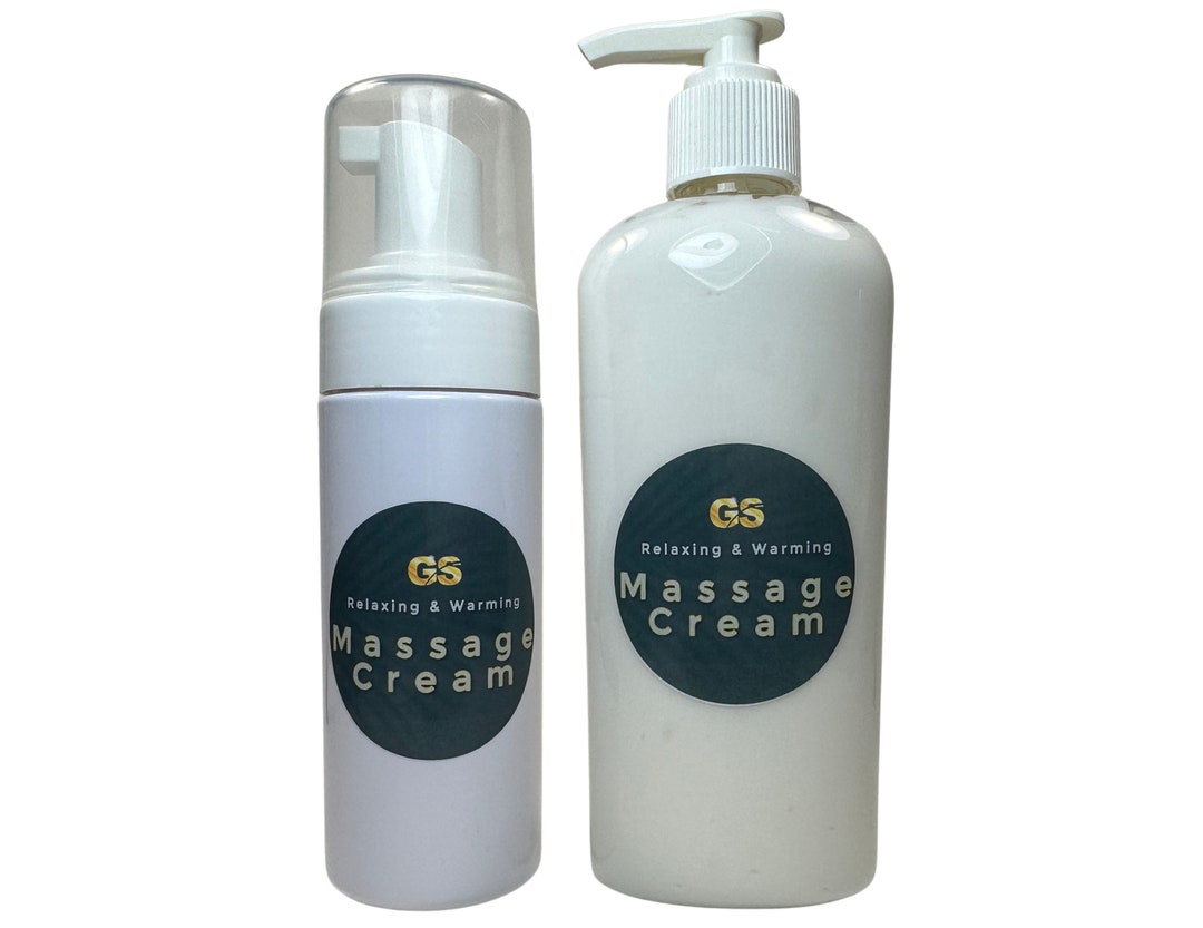 Relaxing & Warming Massage Cream With Essential Oils Blend - Massage ...