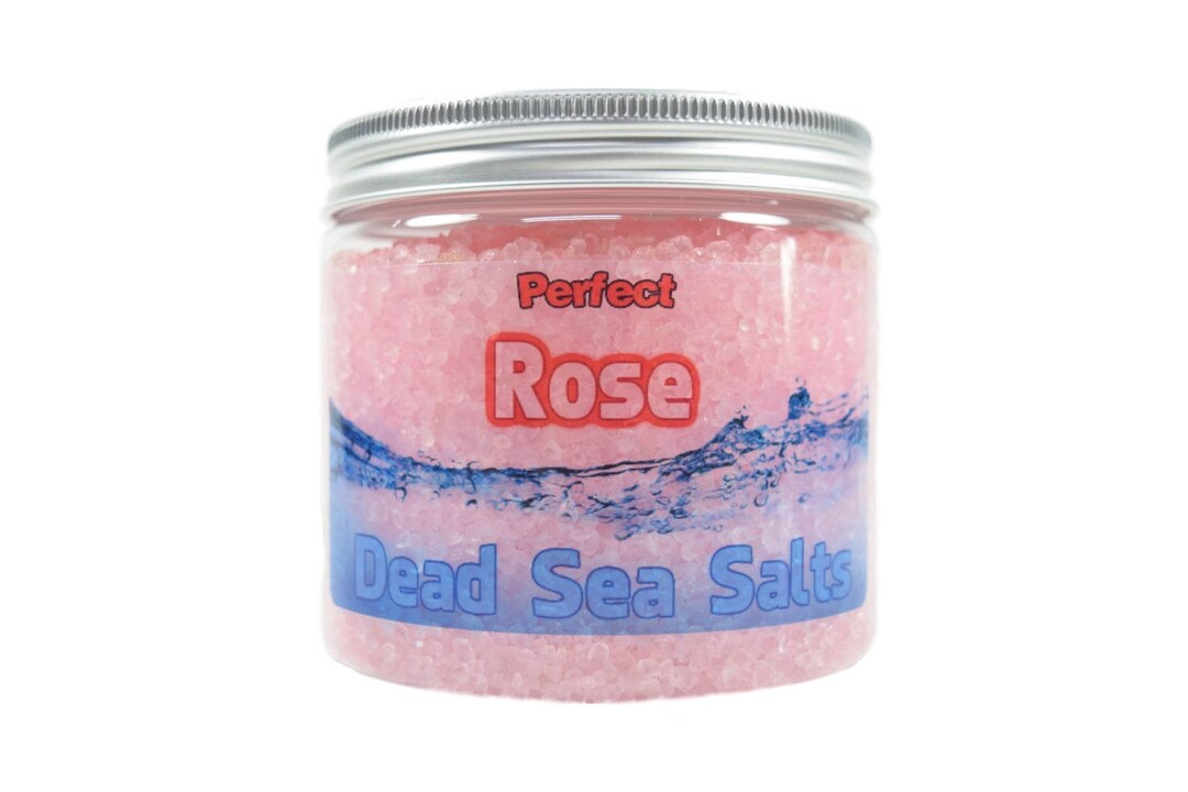Rose Dead Sea Salts Bath Soaks, Herbal Bath Salts, Sea Salt, Rose Bath ...