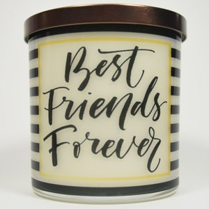 Best Friends Forever Candle - Natural Scented 12oz Soy Candle, Gift ...