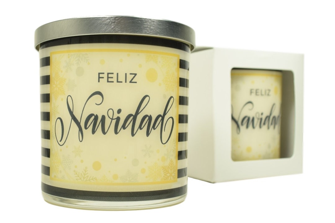 Feliz Navidad Candle Feliz Navidad Vela Natural 12oz Soy Candle ...