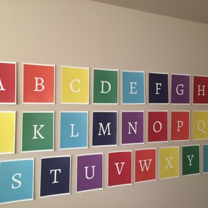 Colorful Alphabet Wall Printable **INSTANT DOWNLOAD** PDF File - 26 ...