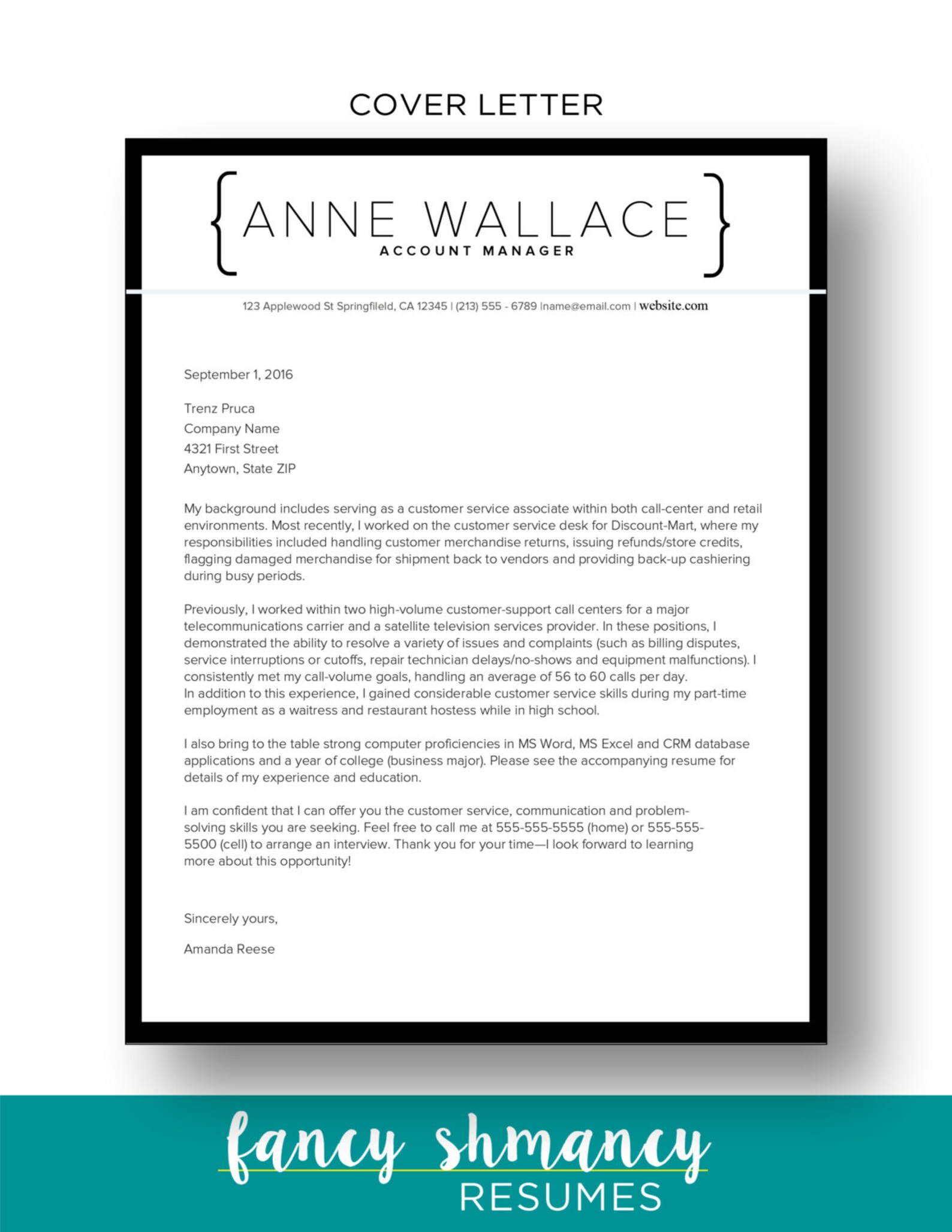 Resume Template the anne Modern Resume Design Instant MS Word Download ...