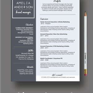 Resume Template | the "audrey" | Modern Resume Design | Instant MS Word ...