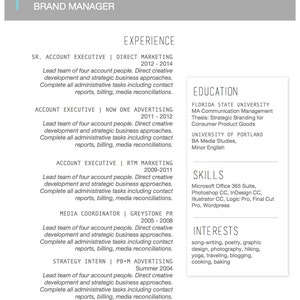 Resume Template | the "laura" | Modern Resume Template | Instant MS ...