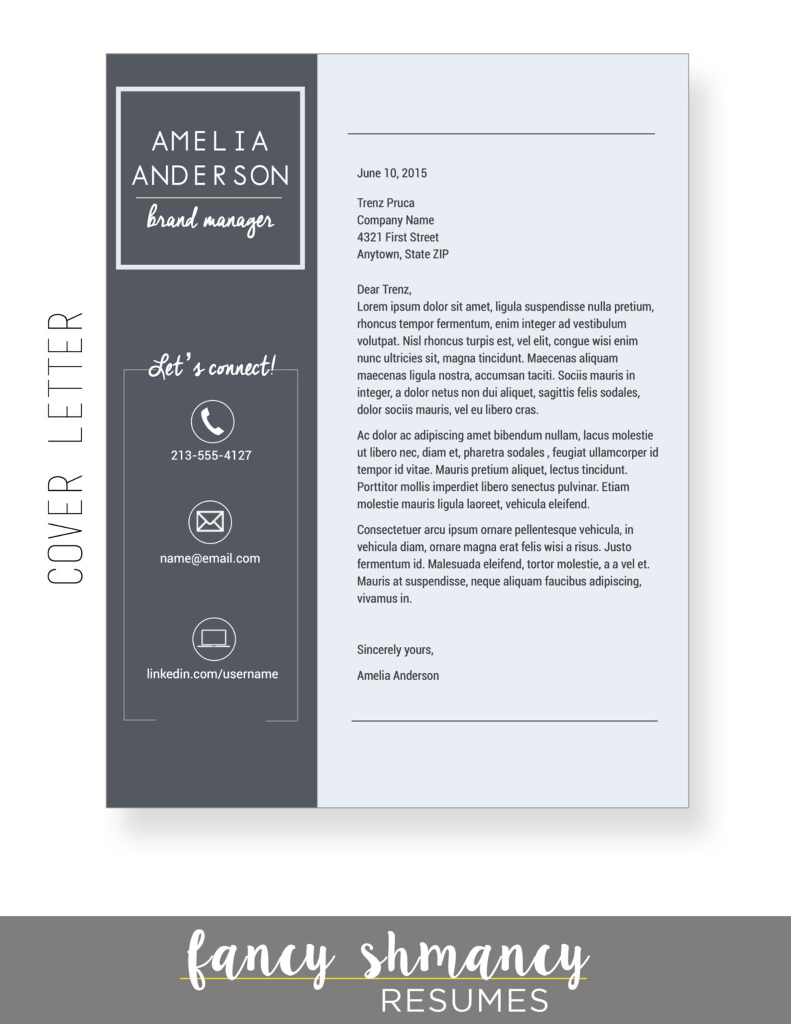 Resume Template | the "audrey" | Modern Resume Design | Instant MS Word ...