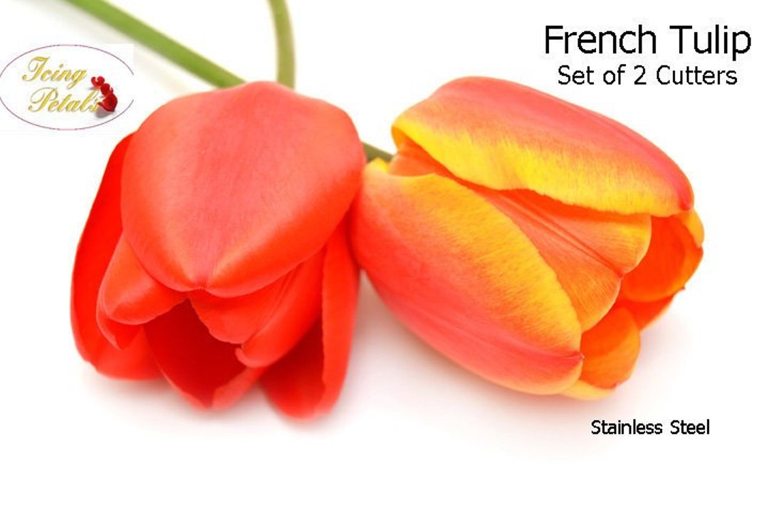 French Tulip Cutter and Veiner Set/4 by Icing Petals - Etsy