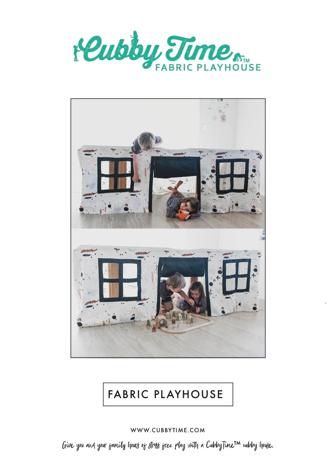 Blanket Fort Sewing Pattern PDF Play House Cubby Pattern Play Tent Kids ...