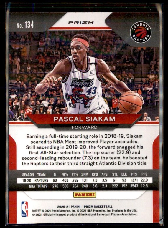 Art & Collectibles Collectibles Pascal Siakam 2020-21 Panini Prizm ...