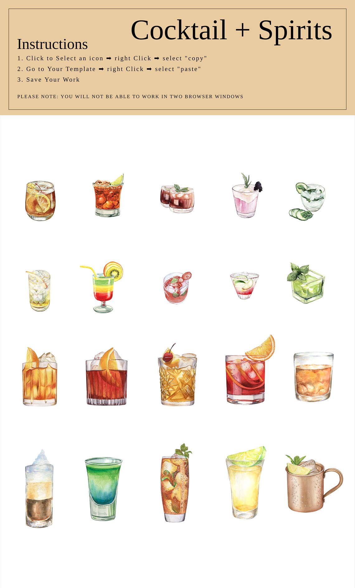 Signature Drink Sign Template Printable Signature Drink Sign Etsy