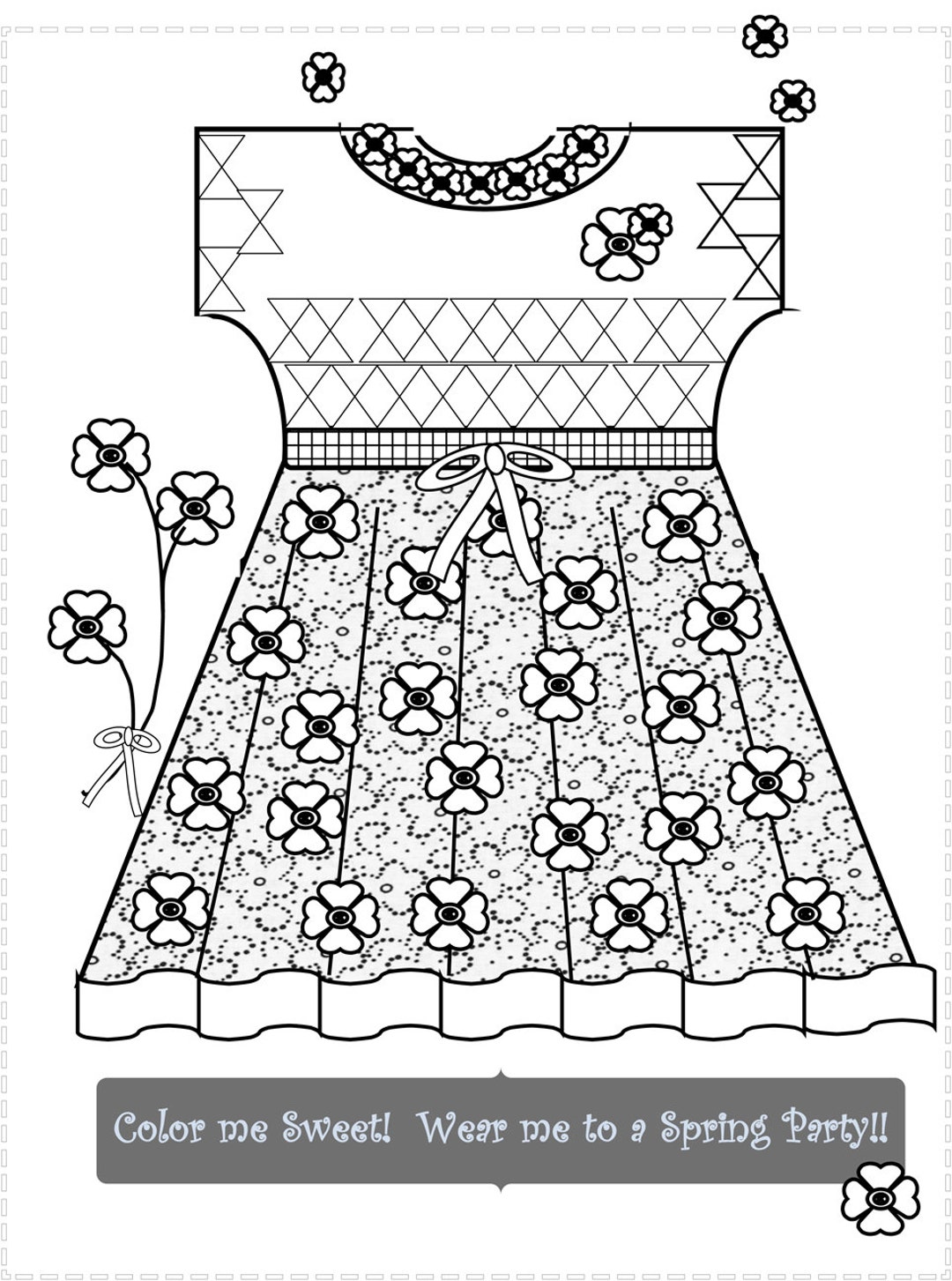 Tween and Doll Clothes Coloring Pages Fun Relaxing Stylish - Etsy