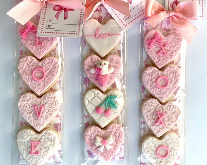 Valentine's Day Sugar Cookie Gift 1 BAG/ Party Favor / Heart Cookies ...