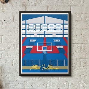 KU Icons Posters Allen Fieldhouse | Etsy
