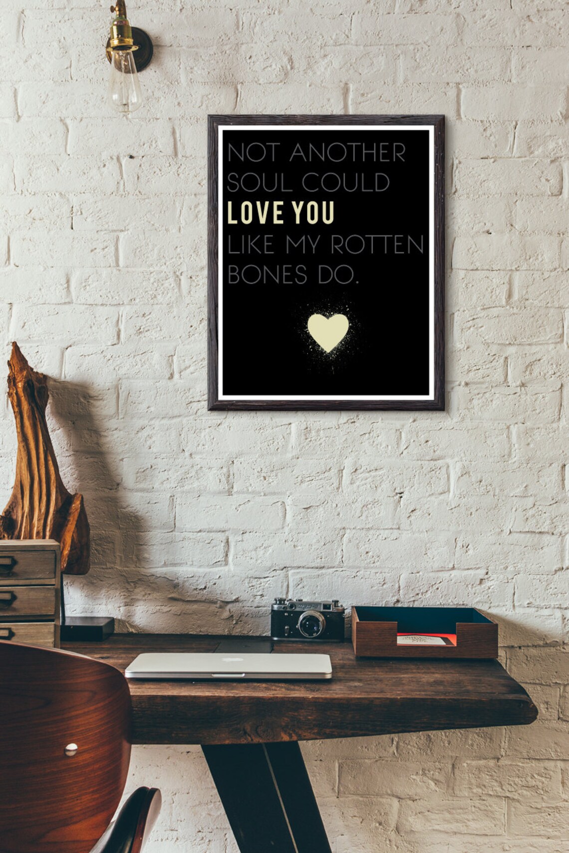 Gaslight Anthem Brian Fallon Lyric Print -typography Print Love Quote ...