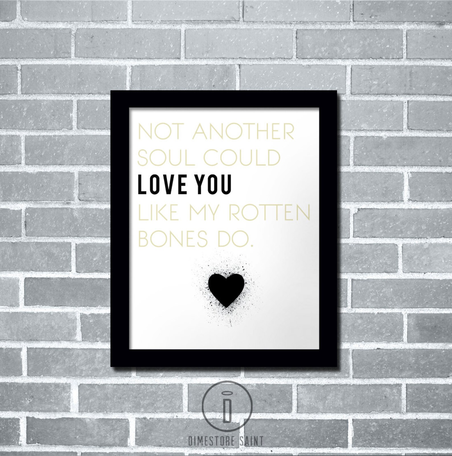 Gaslight Anthem Brian Fallon Lyric Print -typography Print Love Quote ...