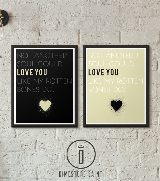 Gaslight Anthem Brian Fallon Lyric Print -typography Print Love Quote ...