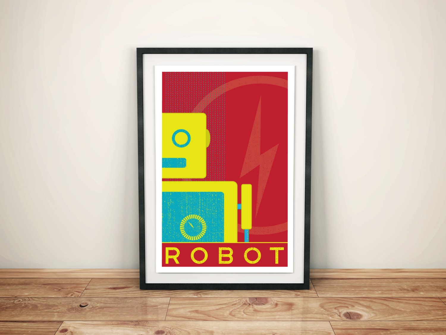 Retro Robot Art Print Boys Room Decor Vintage 1950's Bold | Etsy
