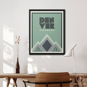 Denver Icons Posters - Denver Skyline - Colorado Decor - Union Station ...
