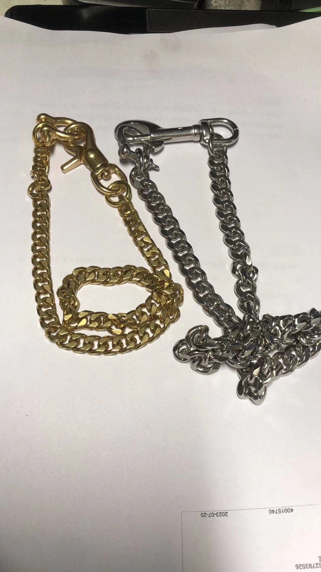 Custom Motorbiker Chunky Stainless Steel Diamond Cut Cuban Link Wallet ...