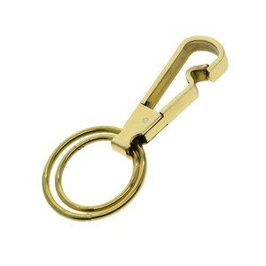 Solid Brass Easy Open Spring Snap Hook Luxury Business Keychains Key ...