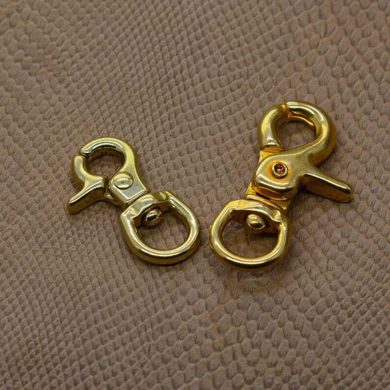 Mini Small Solid Brass Swivel Trigger Snap Hooks Keychain - Etsy