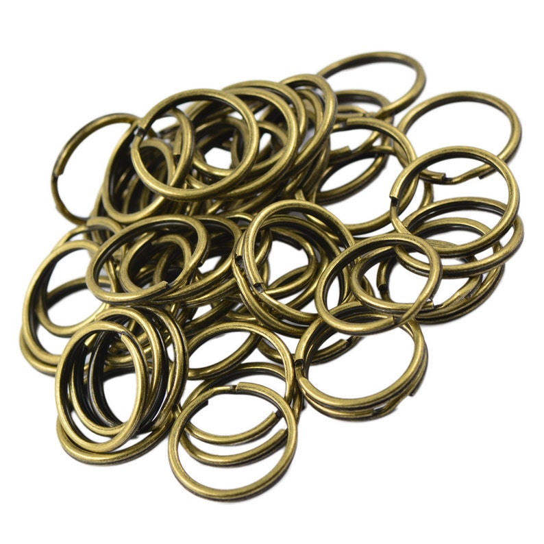 18mm Silver / Vintage Bronze Round Key Chain Spare Split Key - Etsy