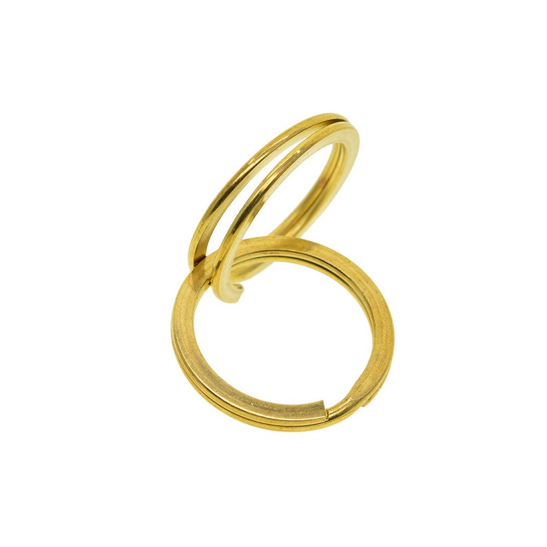35 Mm /25mm/20mm/15mm Fine Brass Round FLAT Split Key Rings - Etsy