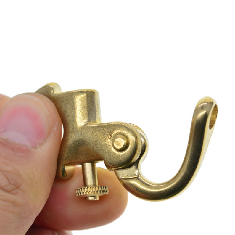 Silver Plated Solid Brass Oval Sweden Pull Lock Carabiner Hook - Etsy