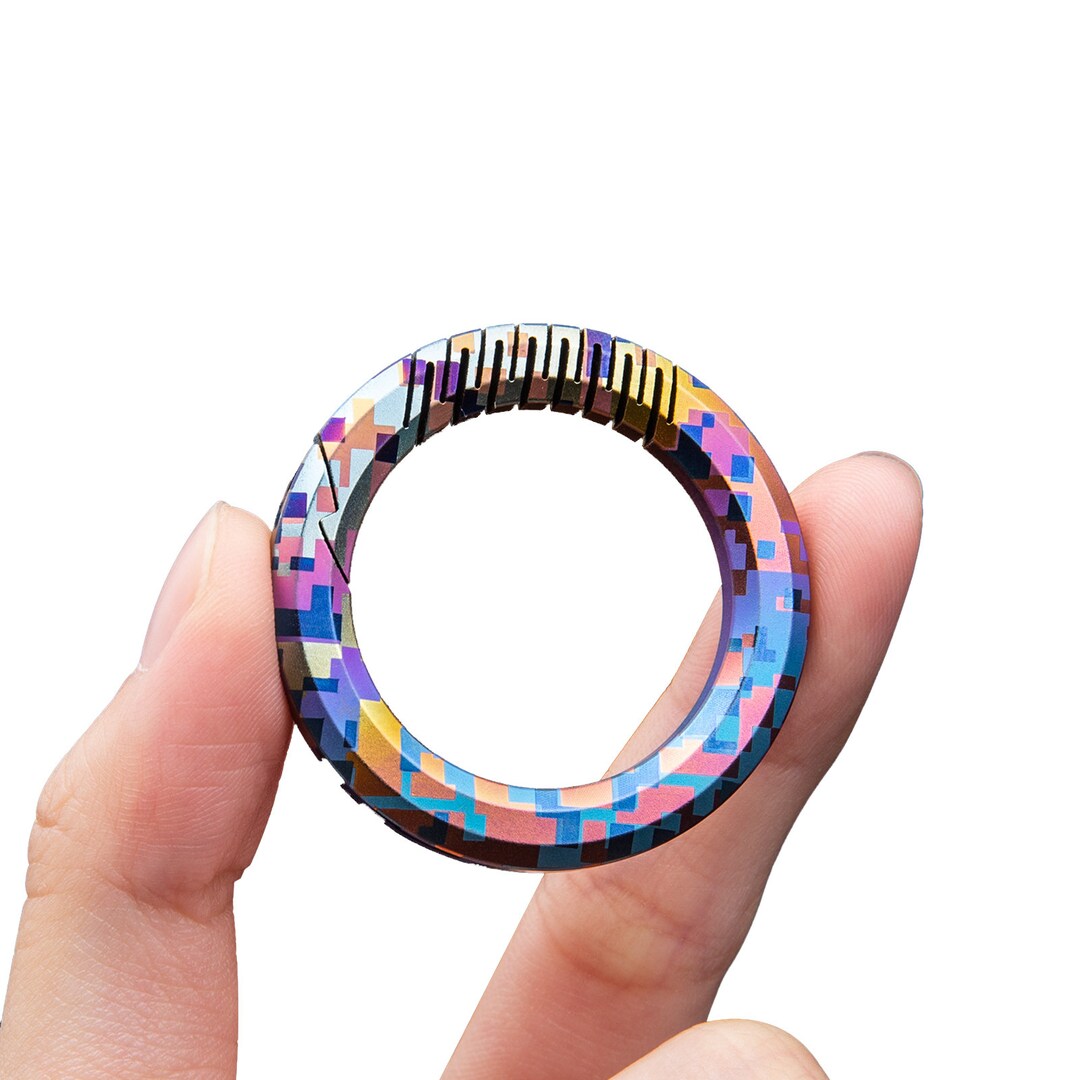 Titanium Snap Spring Lock Quick Release Carabiner Black Brown Leather ...