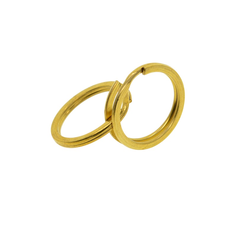 35 Mm /25mm/20mm/15mm Fine Brass Round FLAT Split Key Rings - Etsy