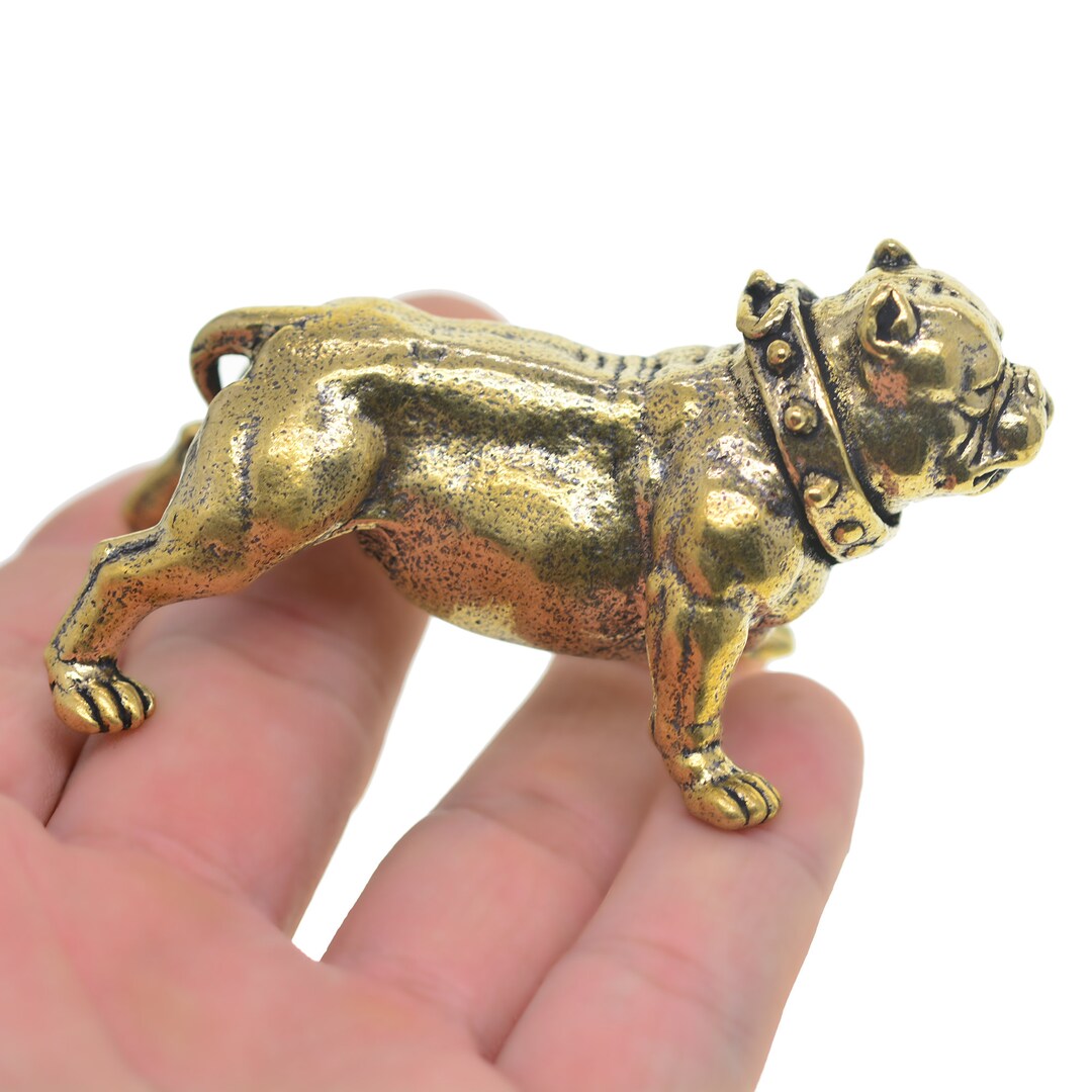 3 Inch 3D Bronze Brass Pitbull Bulldog Decor Animal Sculpture - Etsy
