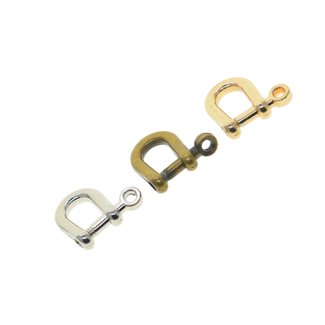 Silver Bronze Gold Alloy Small Mini 6mm Japanese U D Shape Screw Lock ...