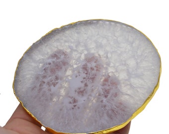 White Geode Slice - Etsy