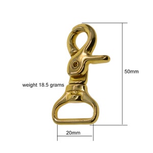 Solid Brass Swivel Trigger Snap Hooks Keychain Lobster Clasp With 0 ...
