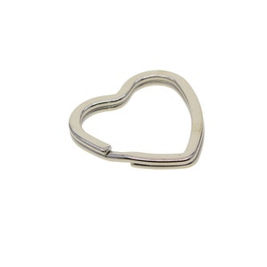 32mm Heart Split Keyring Solid Steel Flat Split Key Rings - Etsy