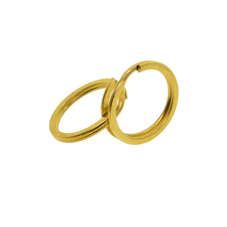 35 Mm /25mm/20mm/15mm Fine Brass Round FLAT Split Key Rings - Etsy