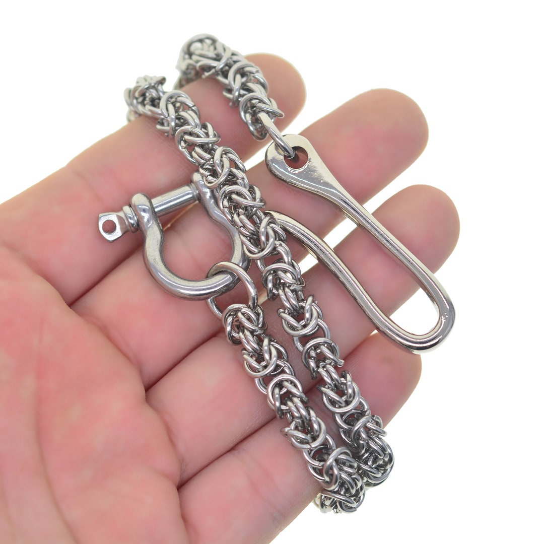 Stainless Steel Handmade Byzantine Chain Japanese Brass Fishhook U Hook ...
