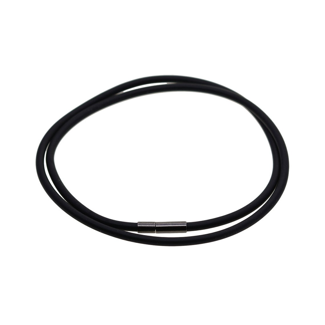 Steampunk 3mm Black Rubber Cord Necklace With Glue in Bayonet | Etsy