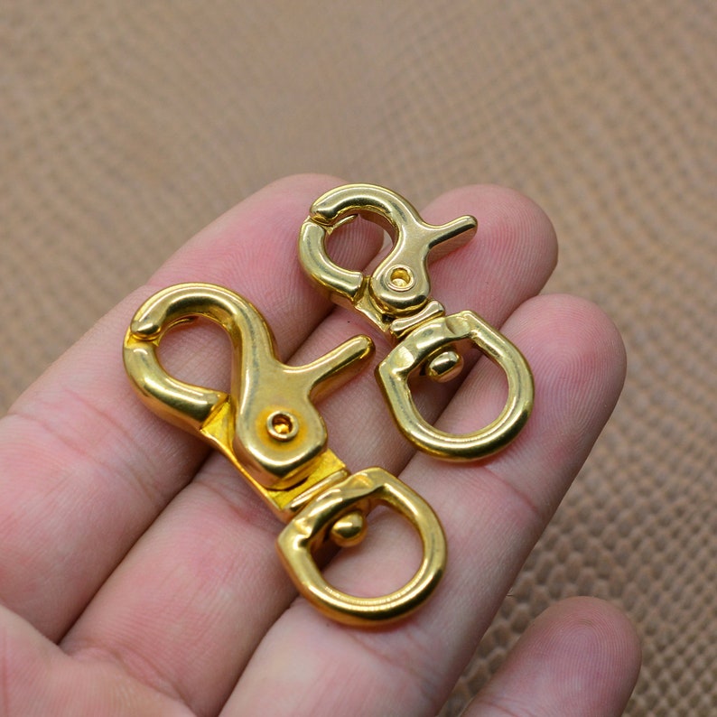 Mini Small Solid Brass Swivel Trigger Snap Hooks Keychain - Etsy
