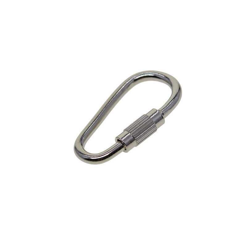 Steel Pearl Screw Locking Carabiner Keychains Clasp Safety - Etsy