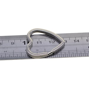 32mm Heart Split Keyring Solid Steel Flat Split Key Rings - Etsy