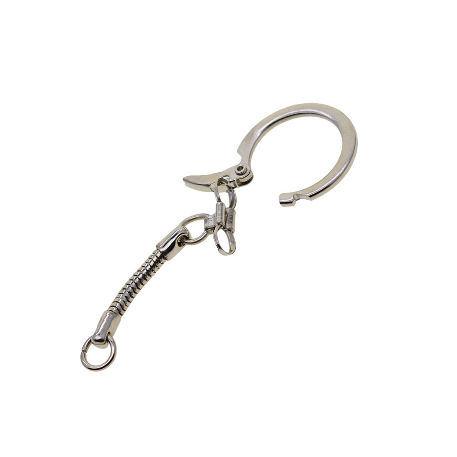 Steel D Snap Lock Key Clasp Carabiner With Brass Snake Chains - Etsy