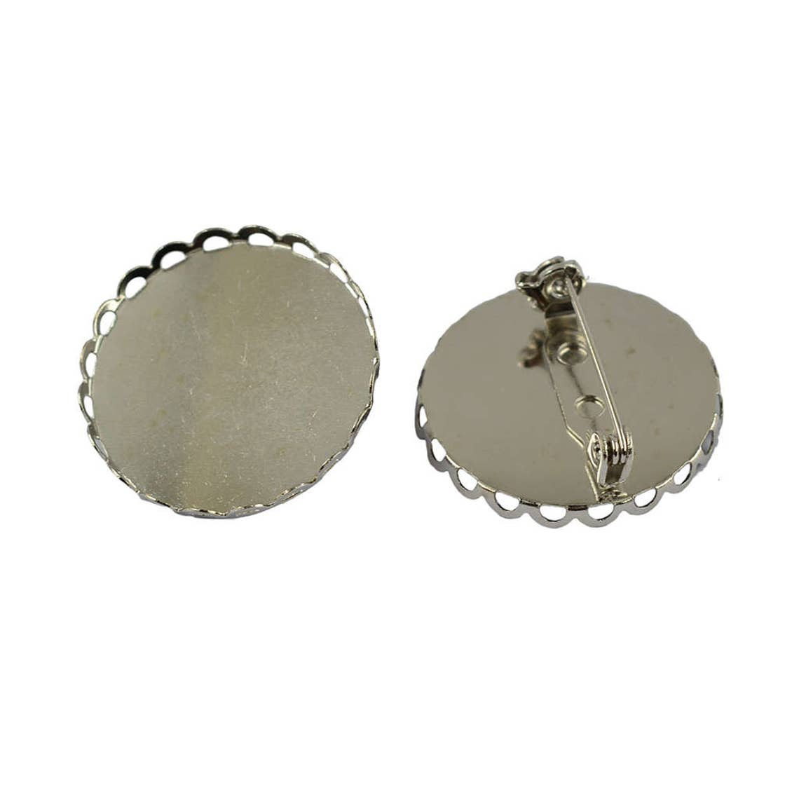 10 pcs Safety lapel Pin 20mm/25mm Blank Filigree Flower Round | Etsy