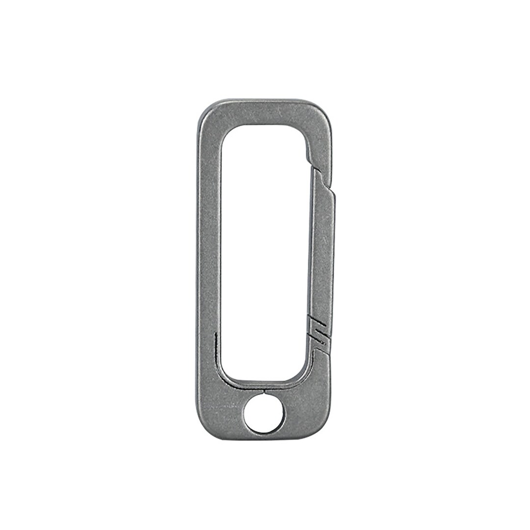 Lasered TC4 Ti Keychain Solid Titanium Rectangle Snap Lock Carabiner ...