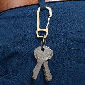 Solid Brass 2 Inch Snap Spring Load Carabiner Hook Quick Release Climb ...