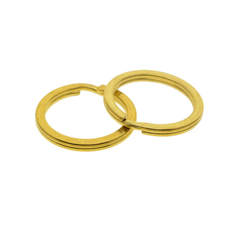 35 Mm /25mm/20mm/15mm Fine Brass Round FLAT Split Key Rings - Etsy ...