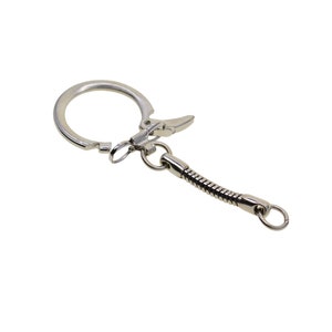 Steel D Snap Lock Key Clasp Carabiner With Brass Snake Chains and Jump ...