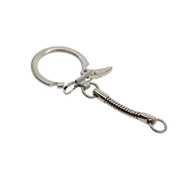 Steel D Snap Lock Key Clasp Carabiner With Brass Snake Chains - Etsy