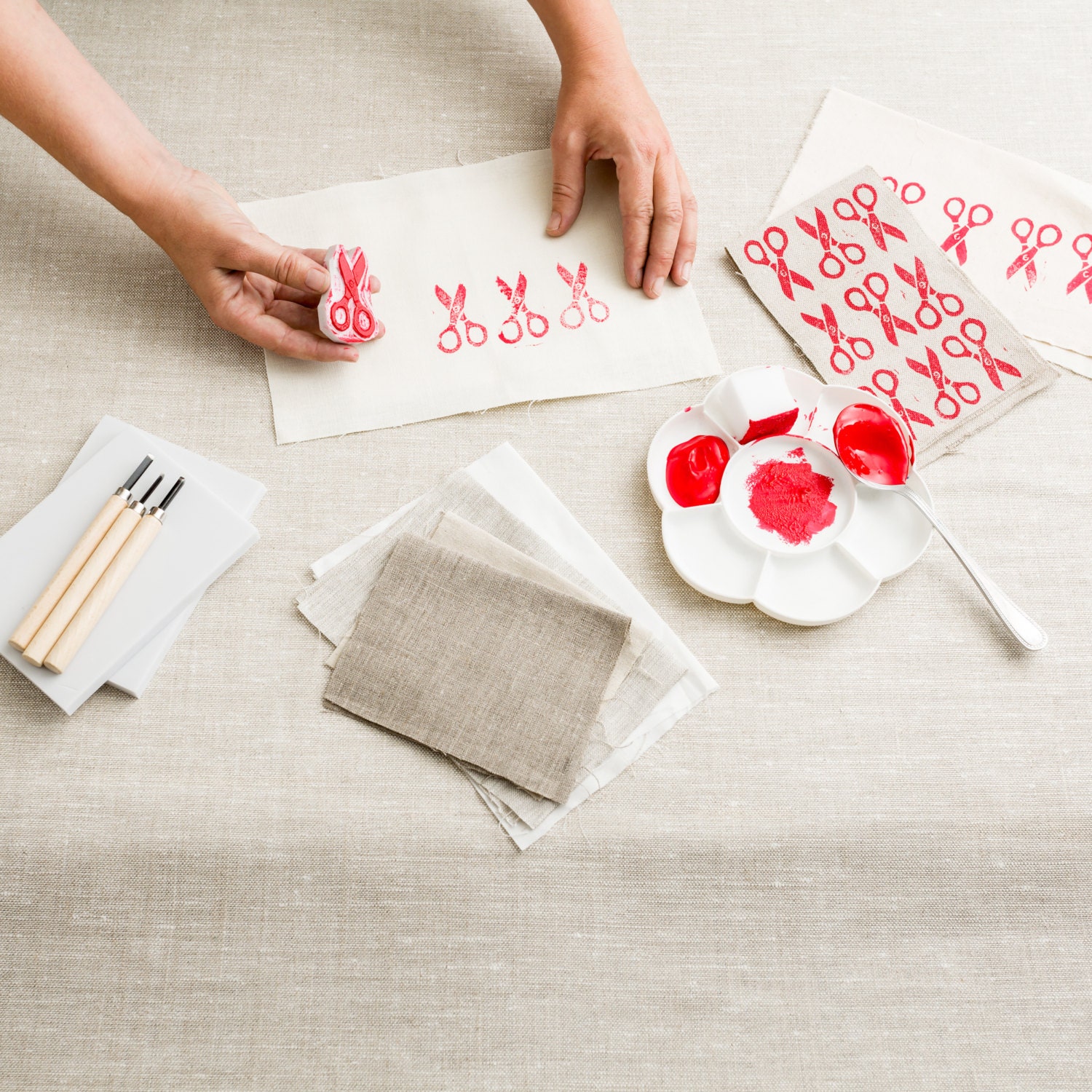 Stamp Carving Kit. Carve your own rubber stamps and print onto | Etsy